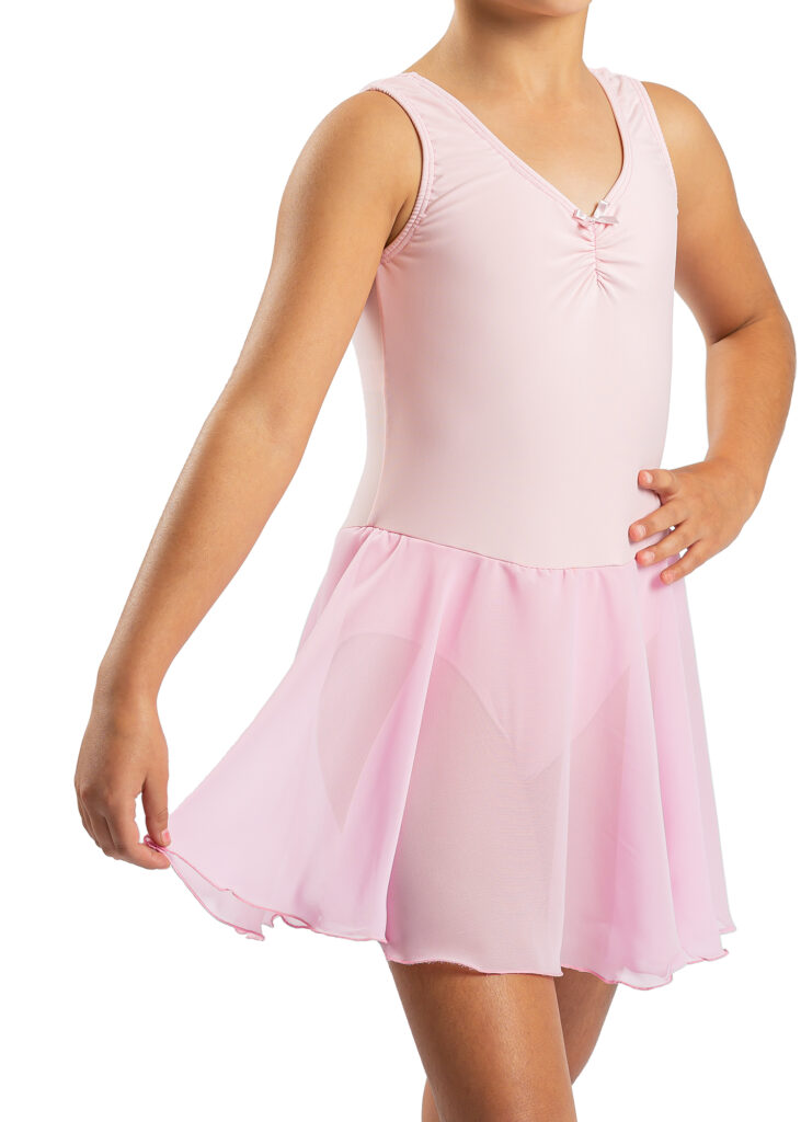 L016 Leotardo sin manga con falda circular niñas - Modanza Dancewear